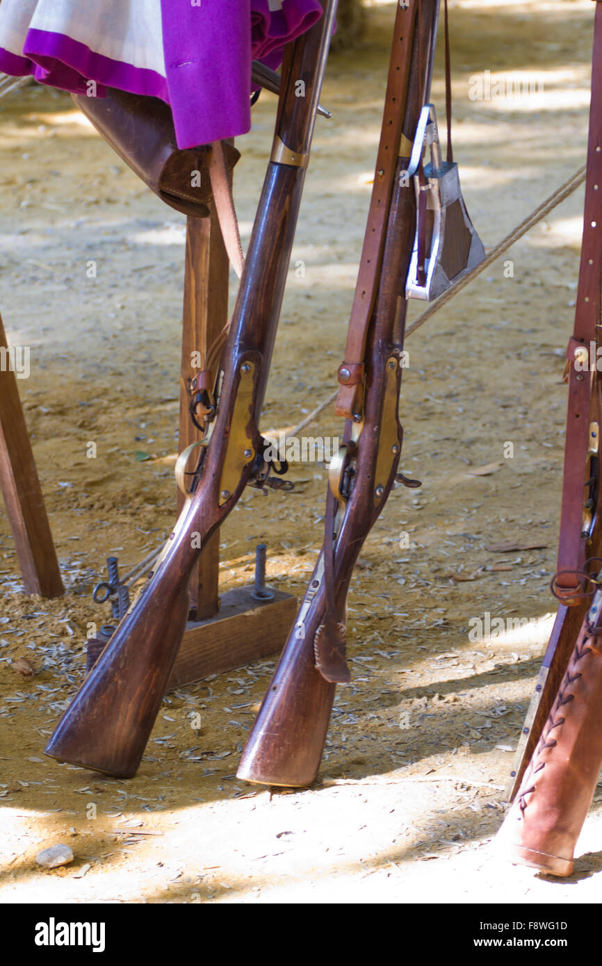 Carabiners and weapons Stock Photo - Alamy