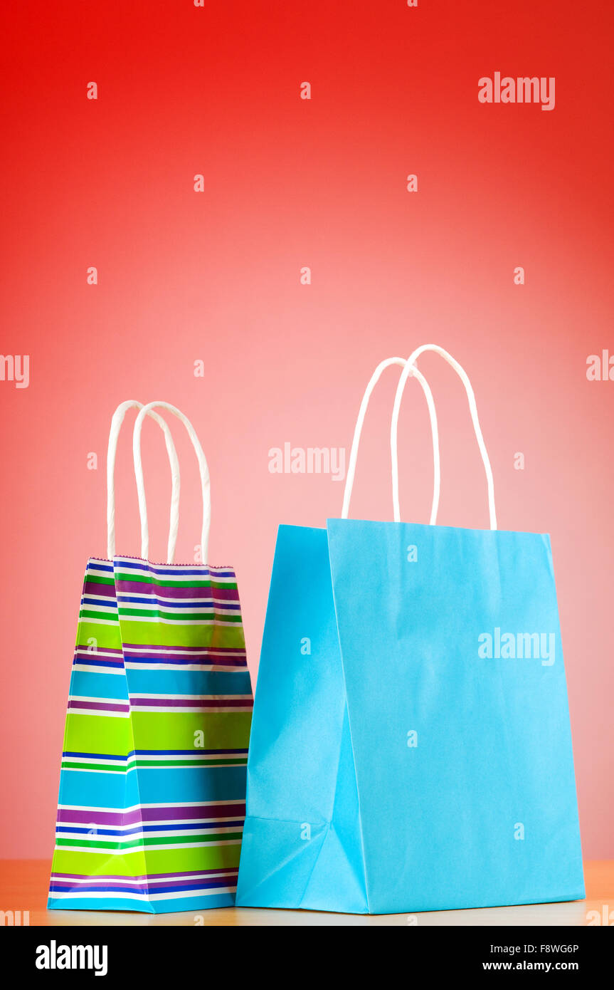 Shopping concept with bags Stock Photo - Alamy