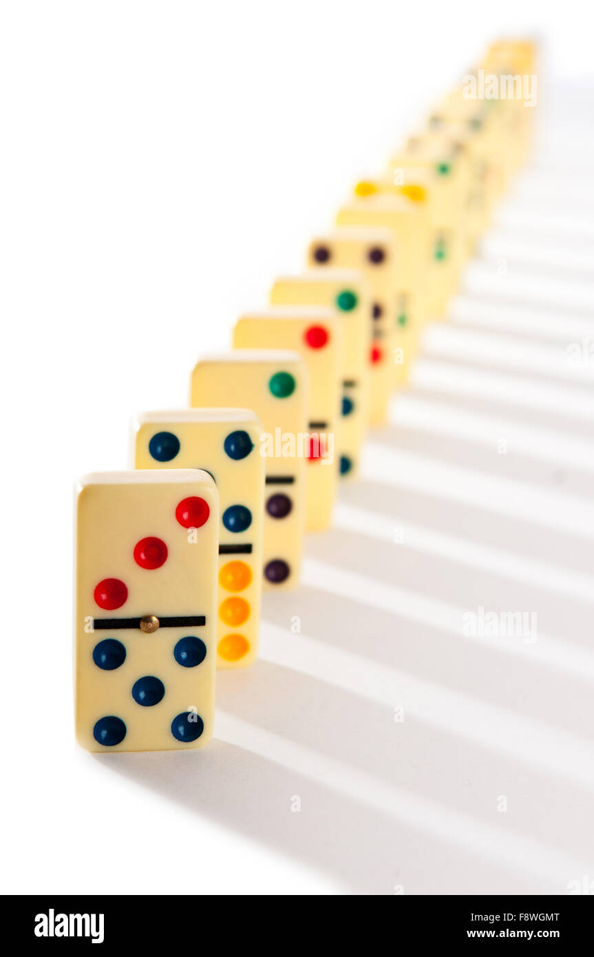 Domino effect with many pieces Stock Photo - Alamy