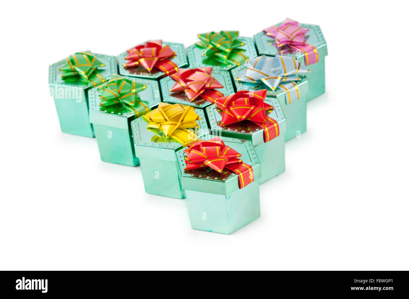 Gift boxes in celebration concept Stock Photo - Alamy