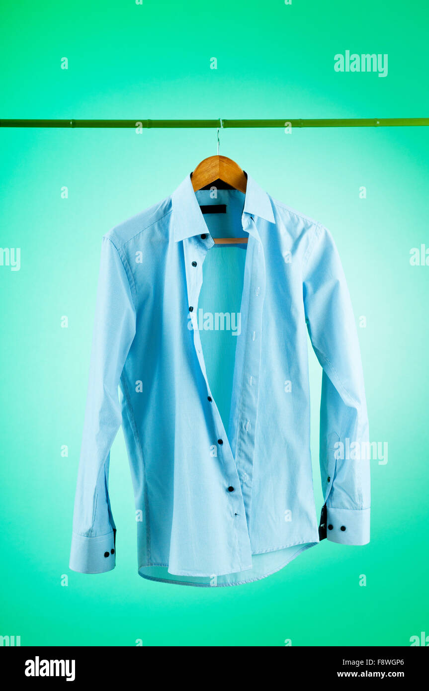 Shirt hanging on the hanger Stock Photo - Alamy