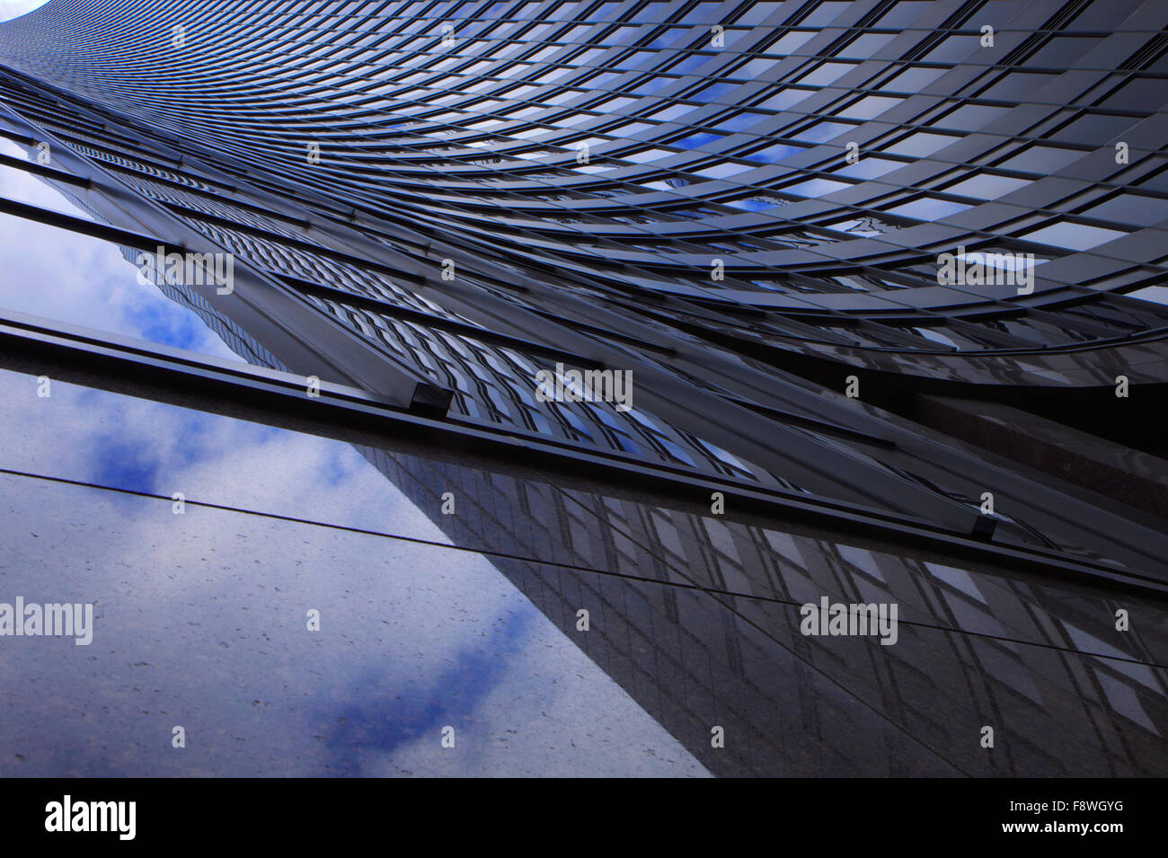 Curved building perspective Stock Photo - Alamy