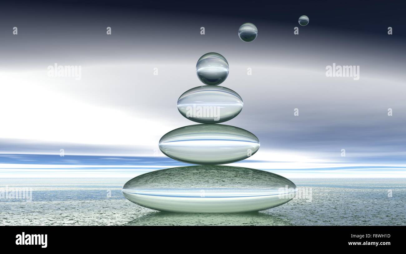 Zen transparent bubbles Stock Photo - Alamy
