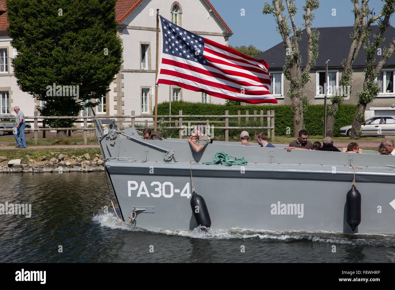 LCVP 'PA 30-4' landing craft docked in the marina for the D-Day WW2 ...