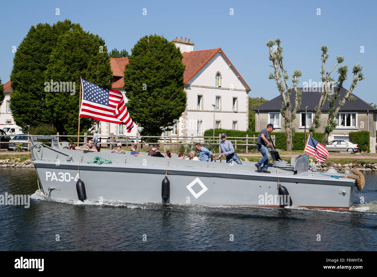 LCVP 'PA 30-4' landing craft docked in the marina for the D-Day WW2 ...