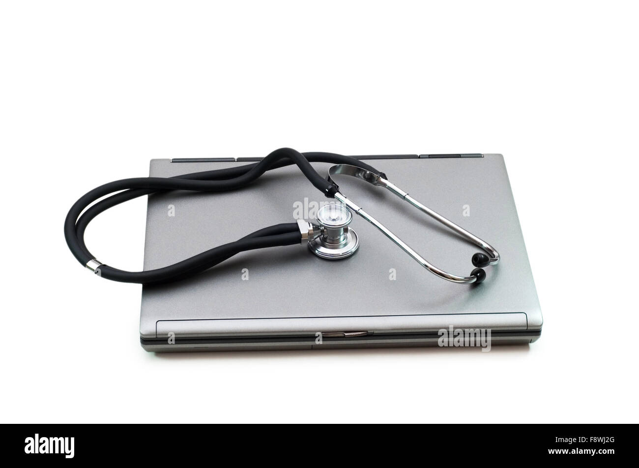 Stethoscope and laptop illustrating concept of digital security Stock ...