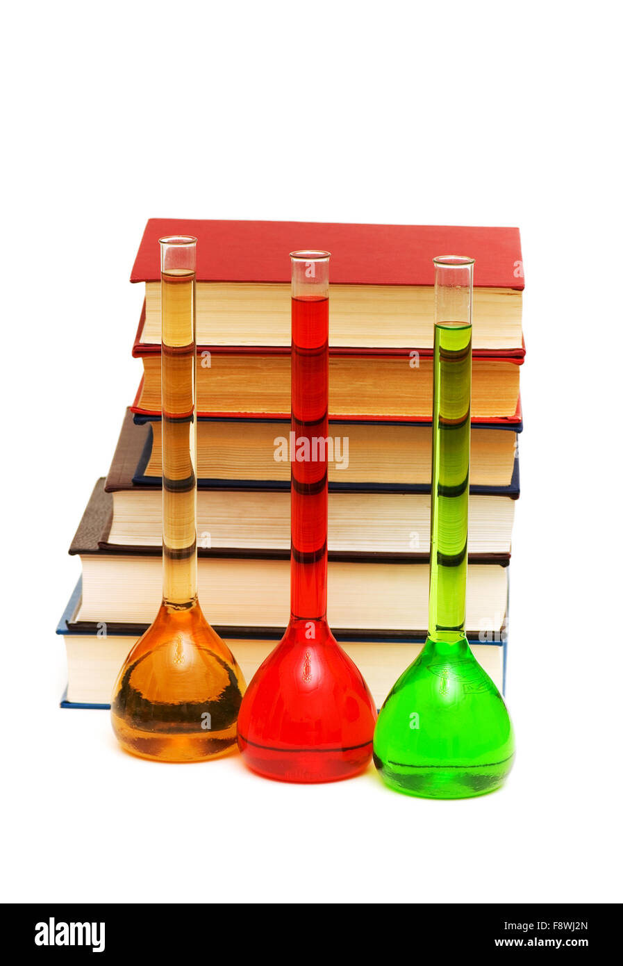 Books and tubes isolated on the white background Stock Photo - Alamy