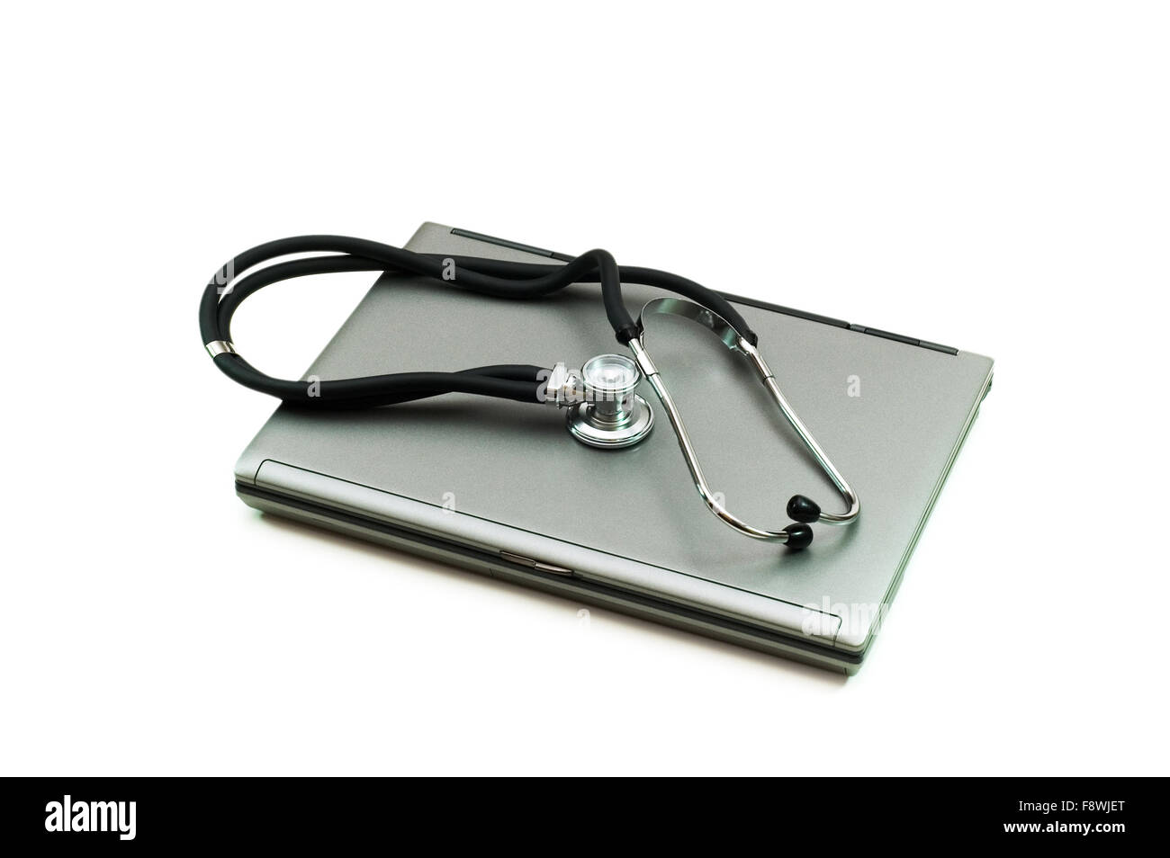 Stethoscope and laptop illustrating concept of digital security Stock ...