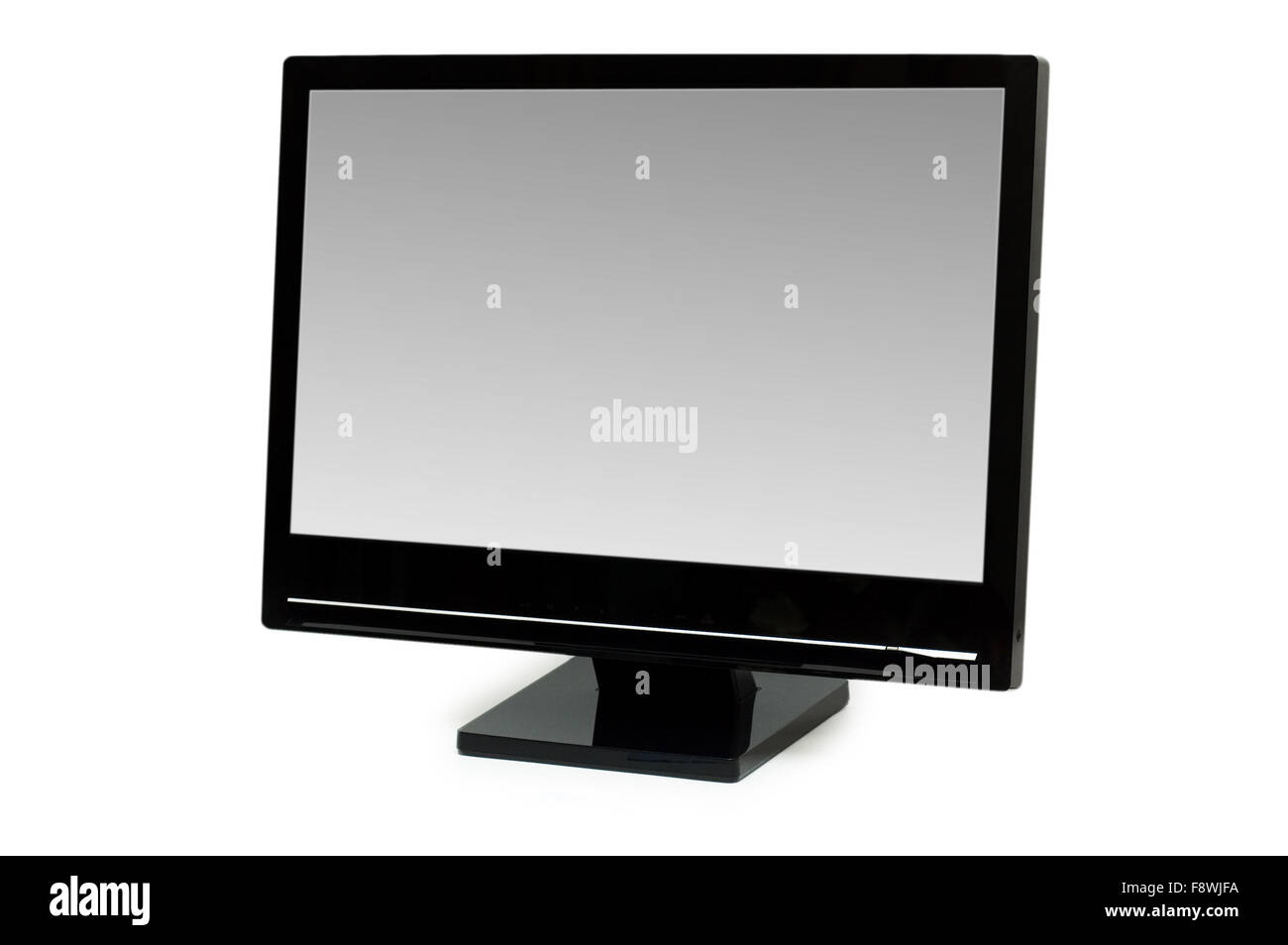 Black lcd monitor isolated on the white Stock Photo - Alamy