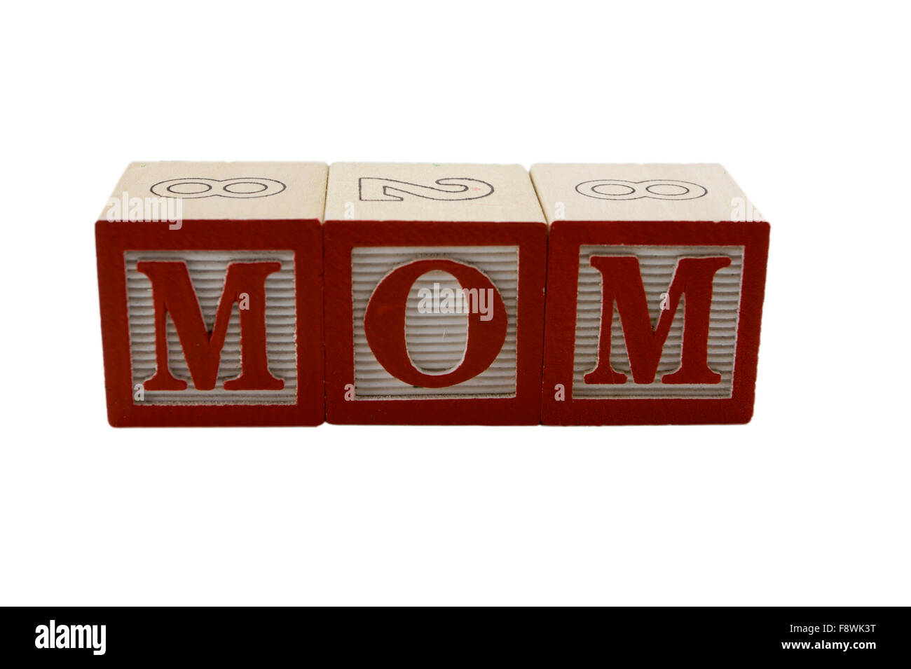 alphabet blocks spelling mom Stock Photo - Alamy