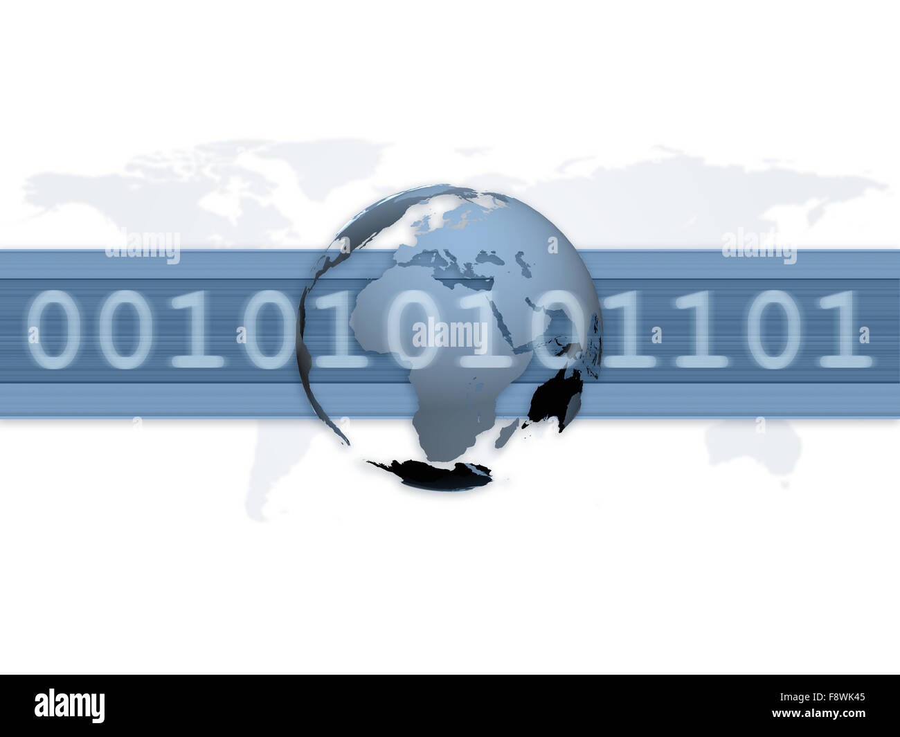 Digital World Wide Communication Stock Photo - Alamy