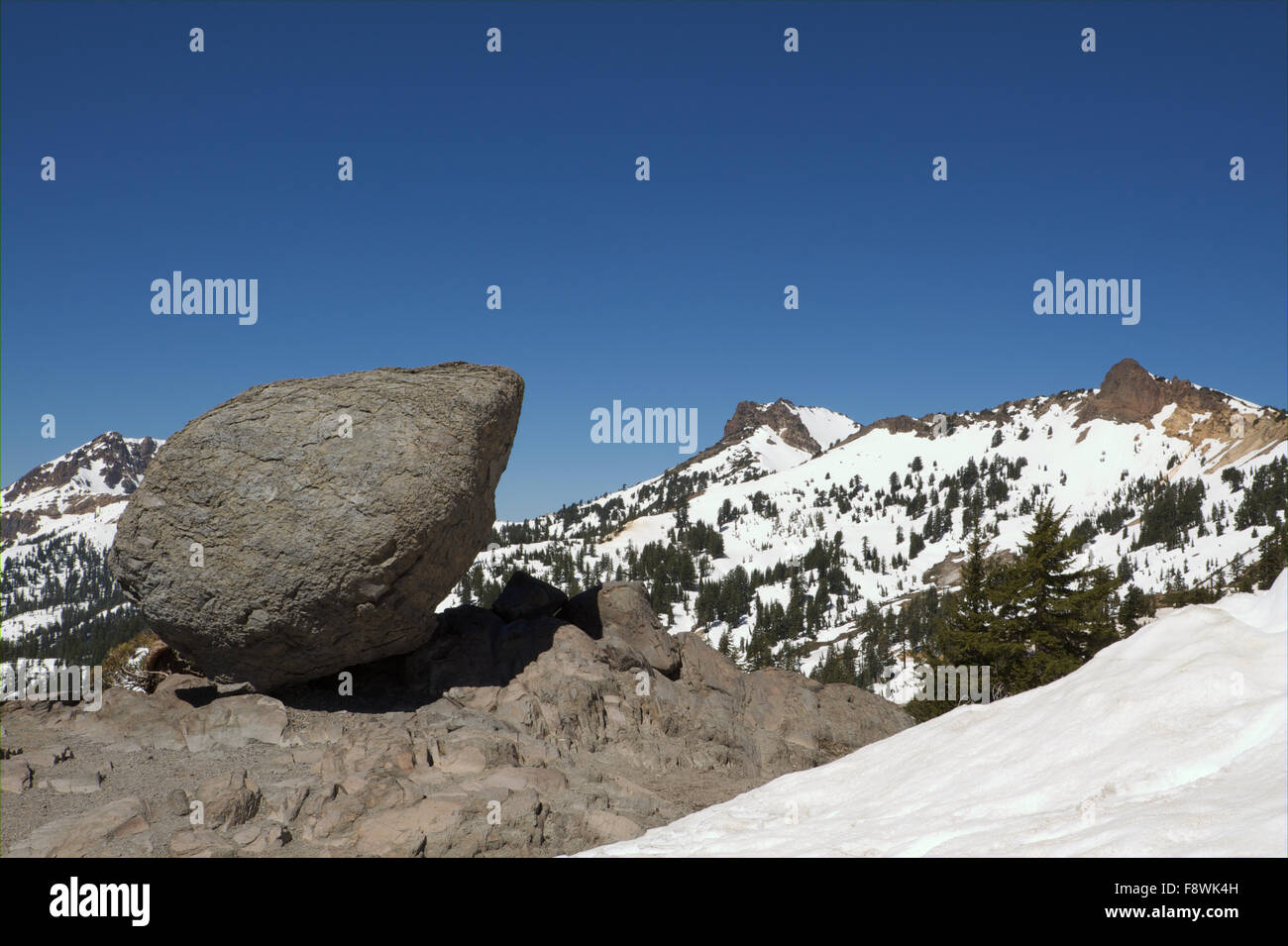 Boulder and Mountain Range Stock Photo - Alamy