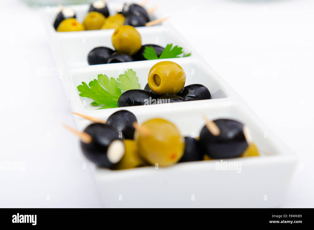 Olives served in the plate Stock Photo - Alamy