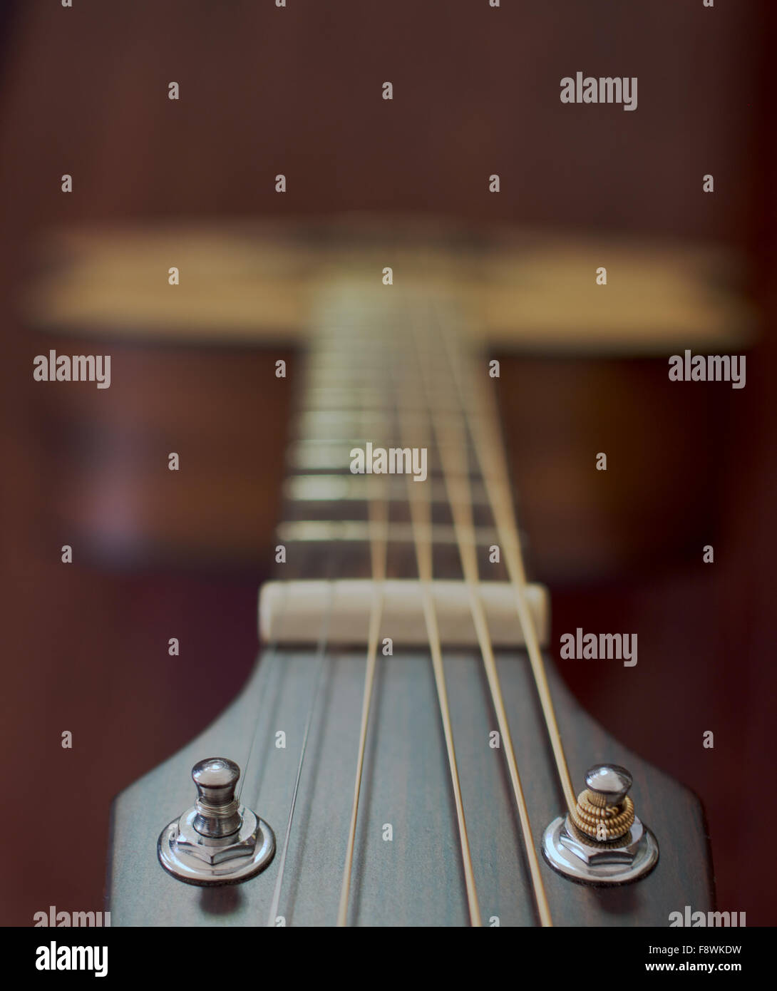 Guitar neck and strings Stock Photo - Alamy
