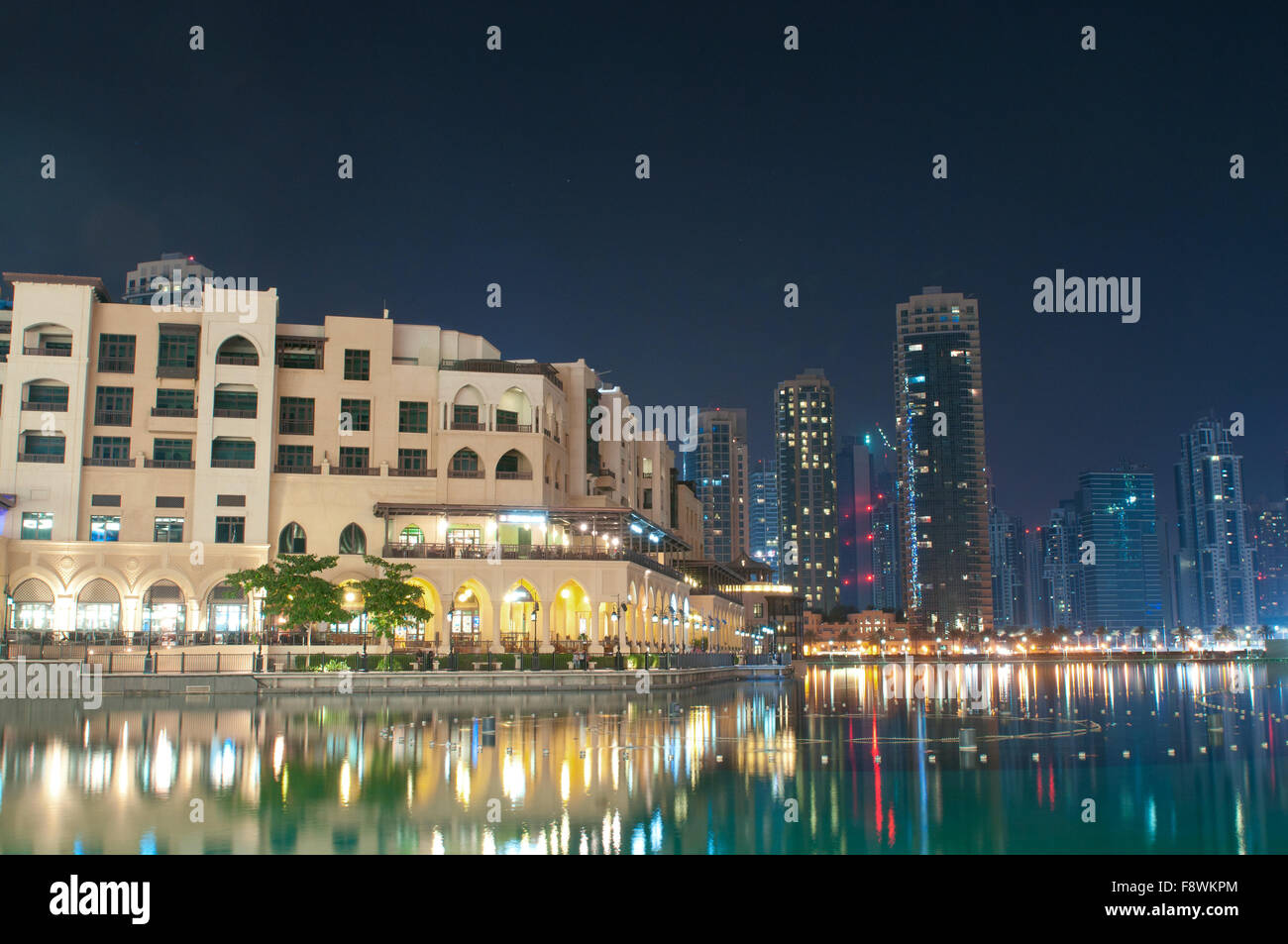 Dubai view at night time Stock Photo - Alamy