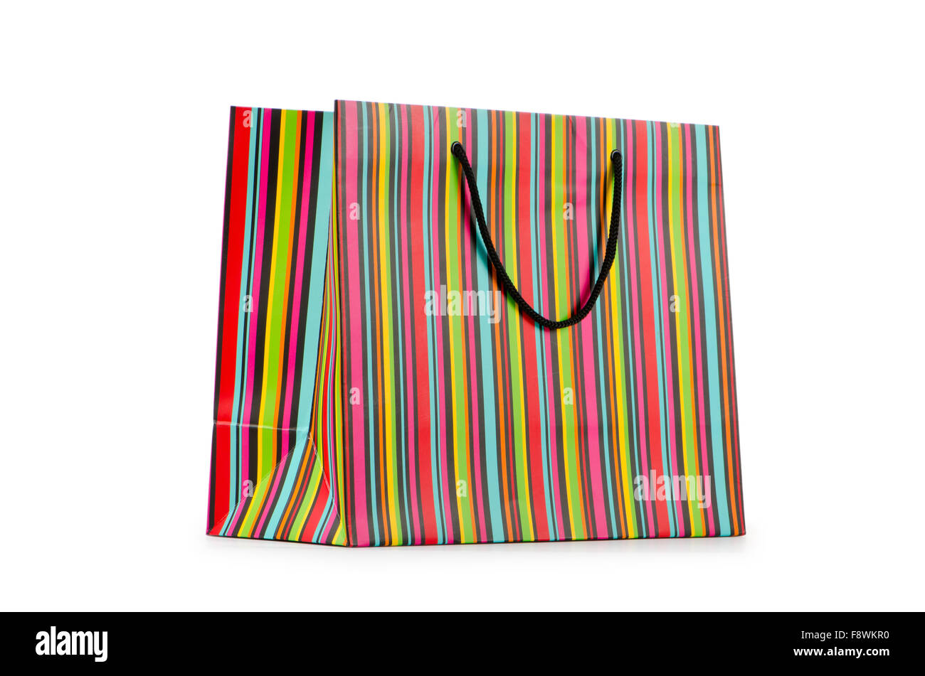 Shopping concept with bag on white Stock Photo - Alamy