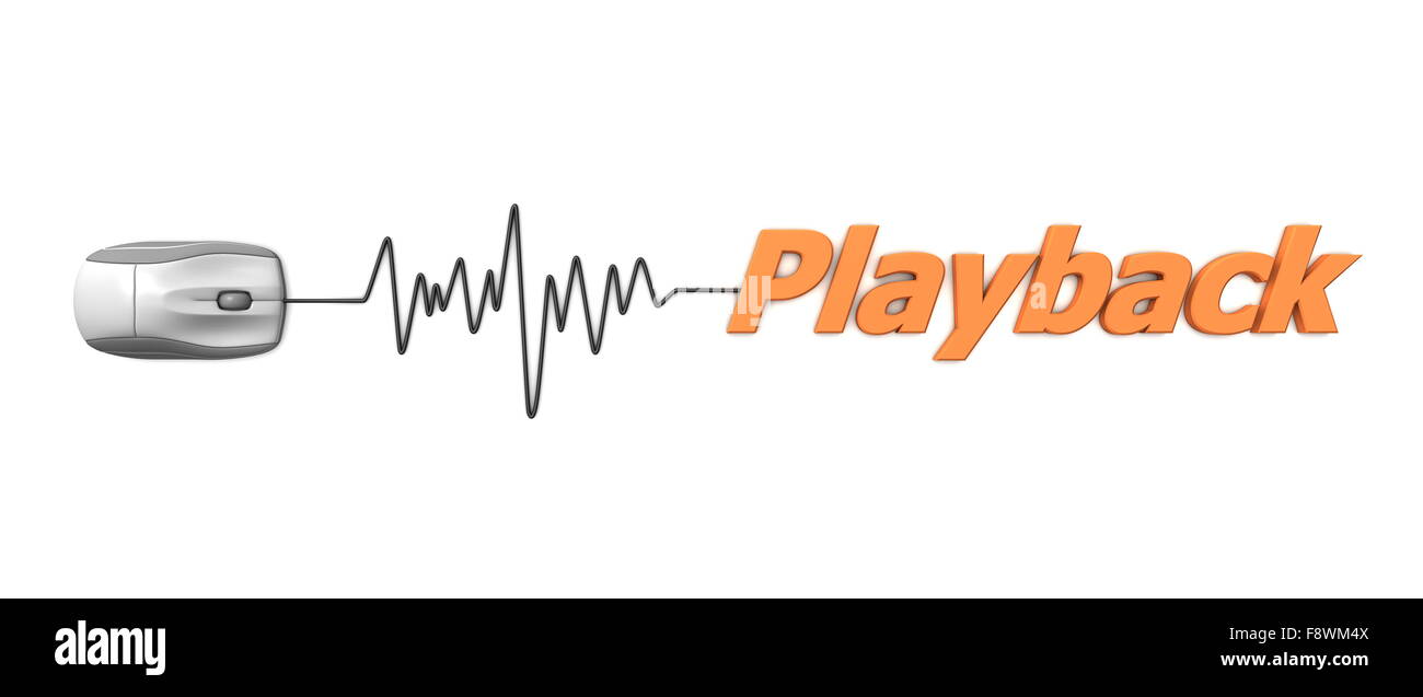 Word Playback with Mouse Orange Stock Photo - Alamy