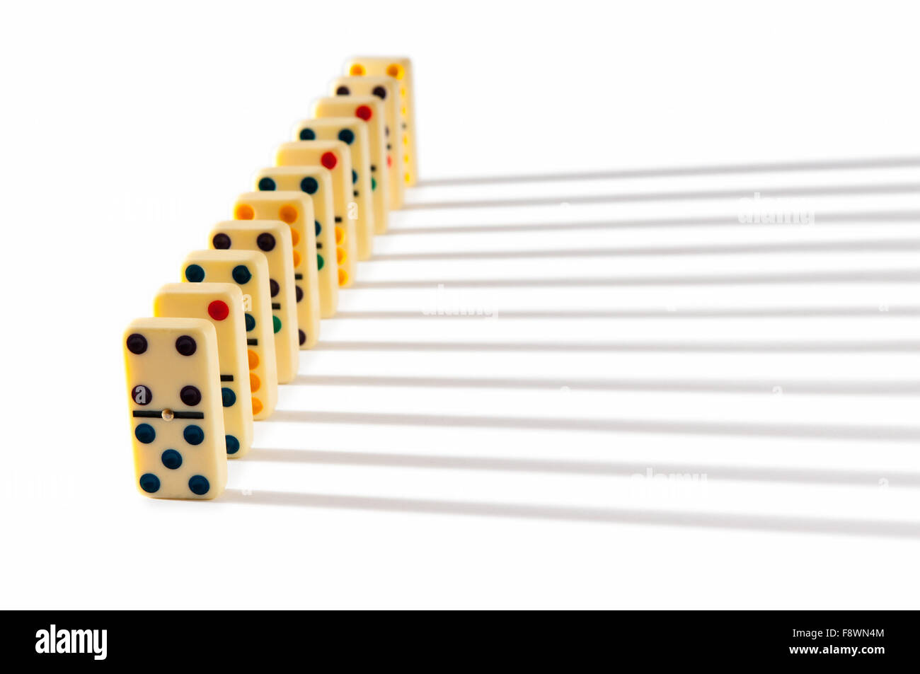 Domino effect with many pieces Stock Photo - Alamy
