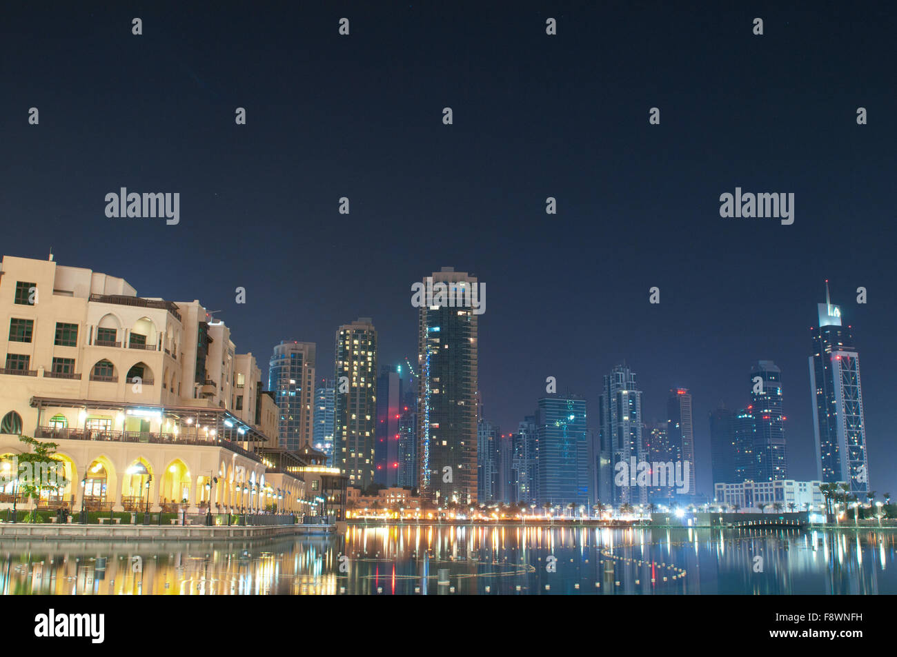 Dubai view at night time Stock Photo - Alamy