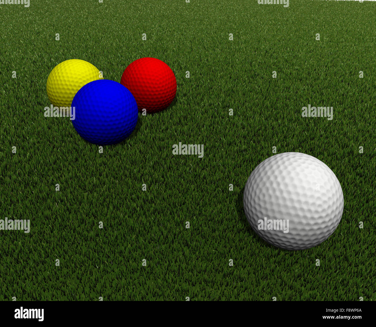 golf ball on grass Stock Photo - Alamy