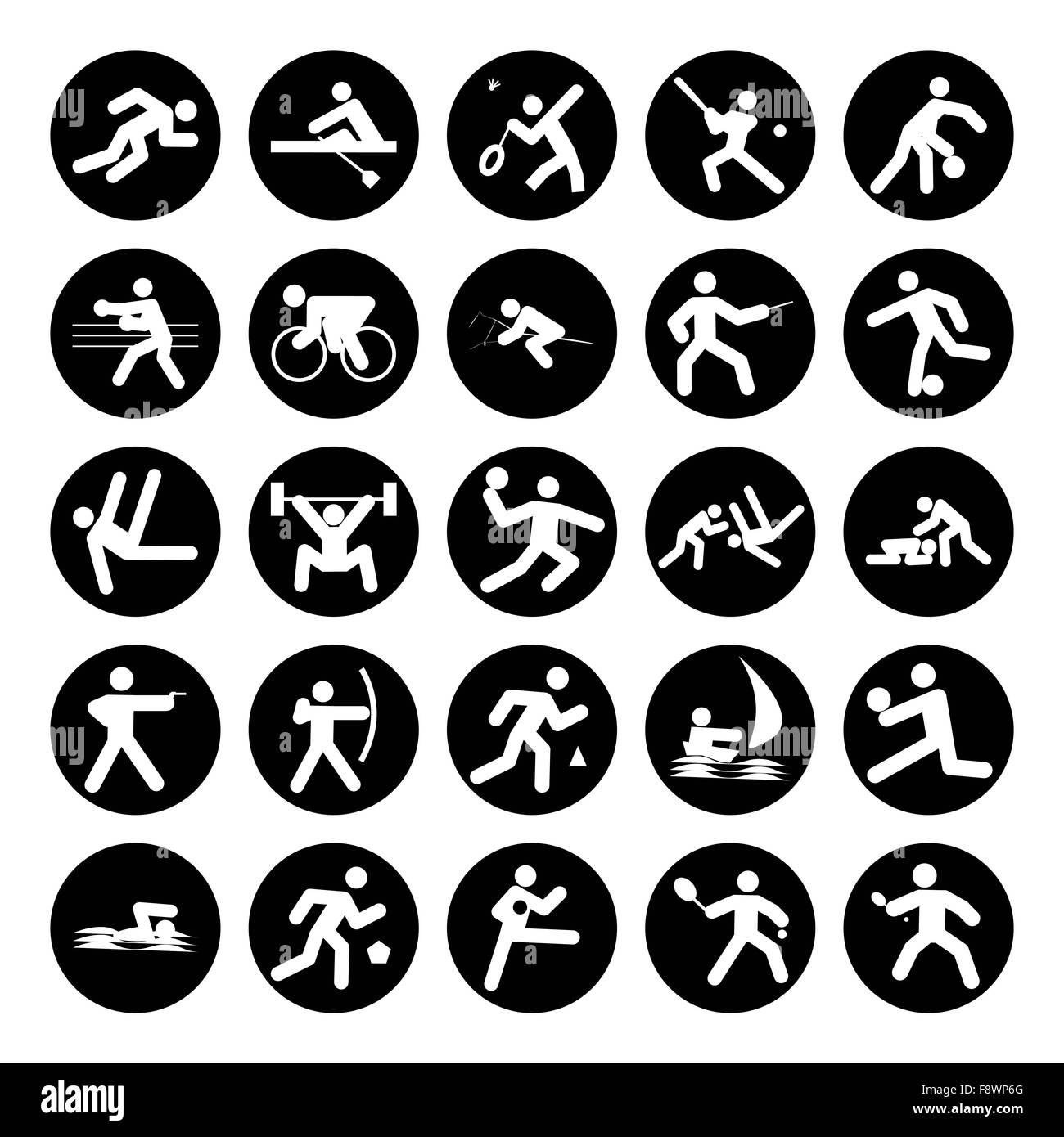 Black And White Sports Logos Sports Logos Stock Illustrations