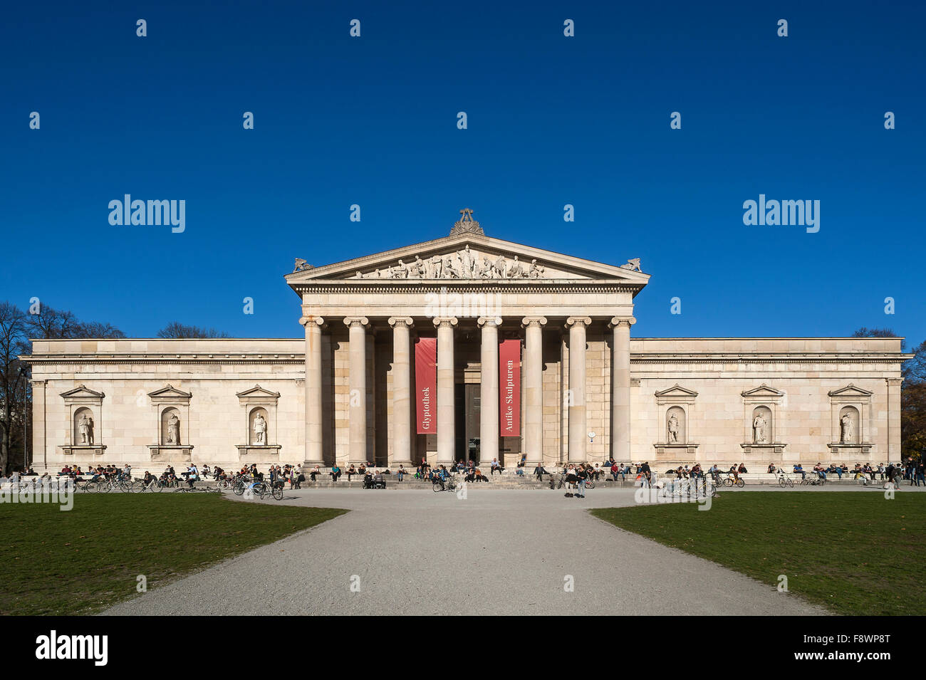 Glyptothek, architecture by Leo von Klenze, Munich, Bavaria, Upper ...