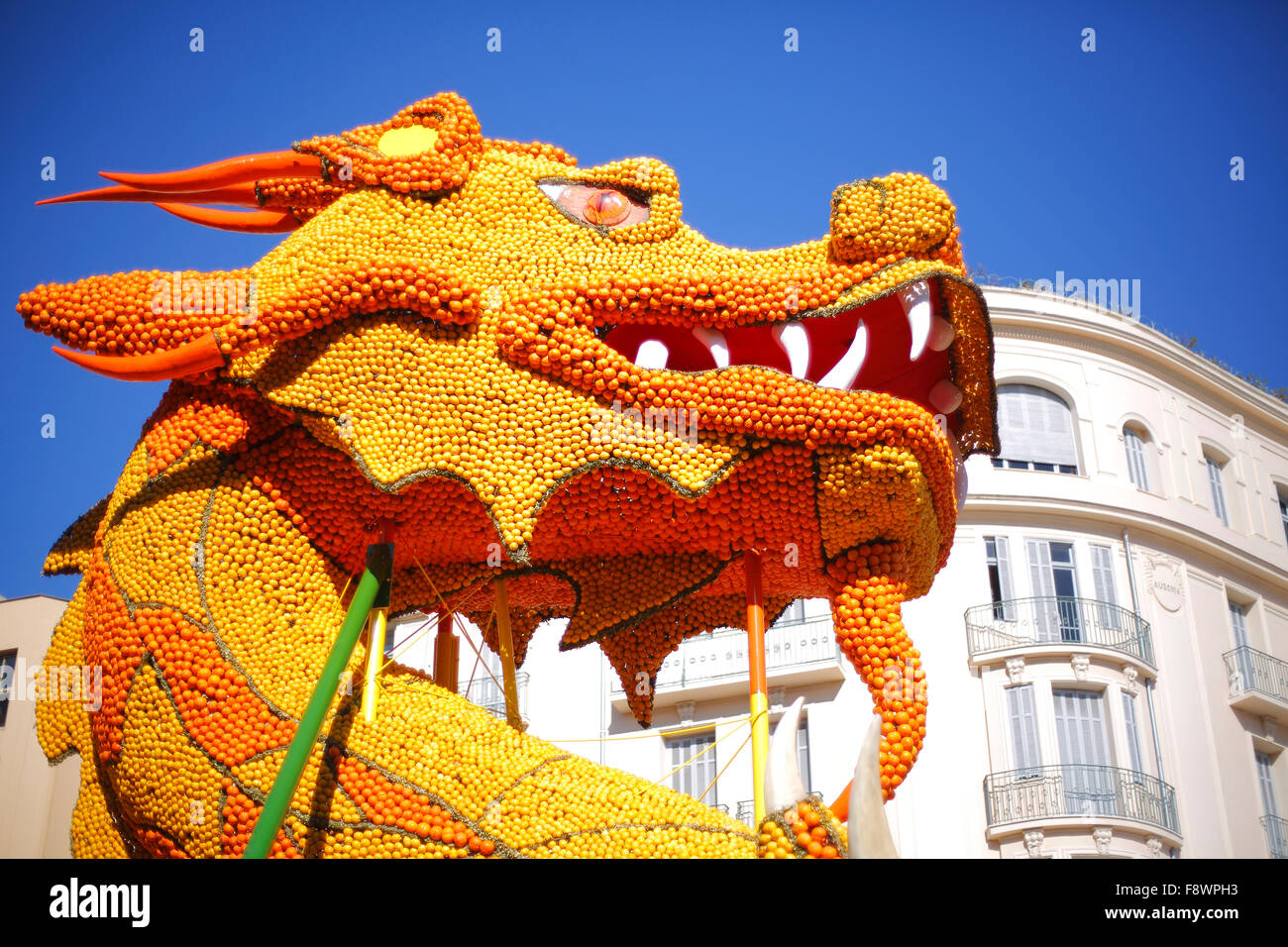 82nd Lemon Festival, Fête du Citron, Chinese dragon made of lemons and ...