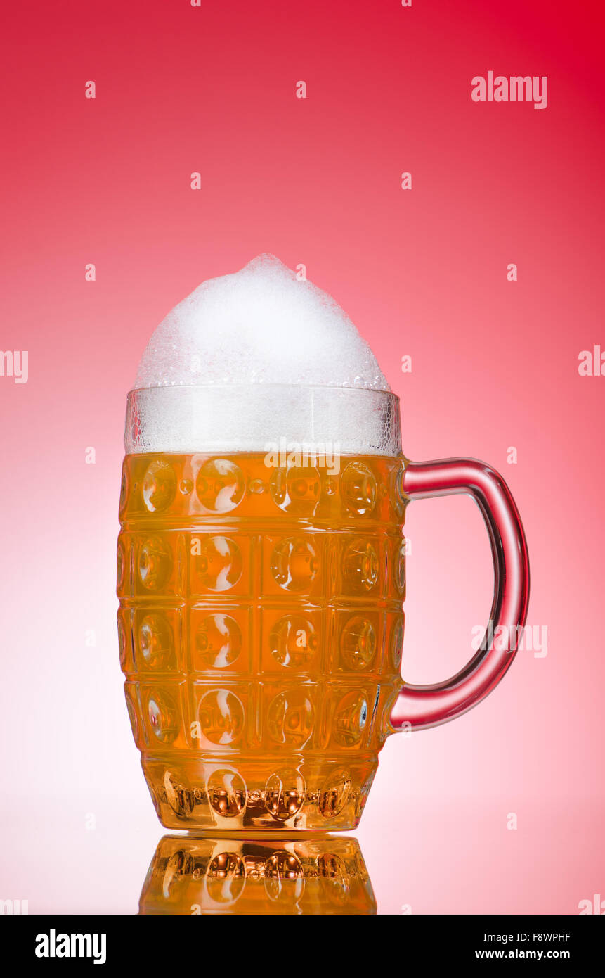 Beer glass on the table Stock Photo - Alamy