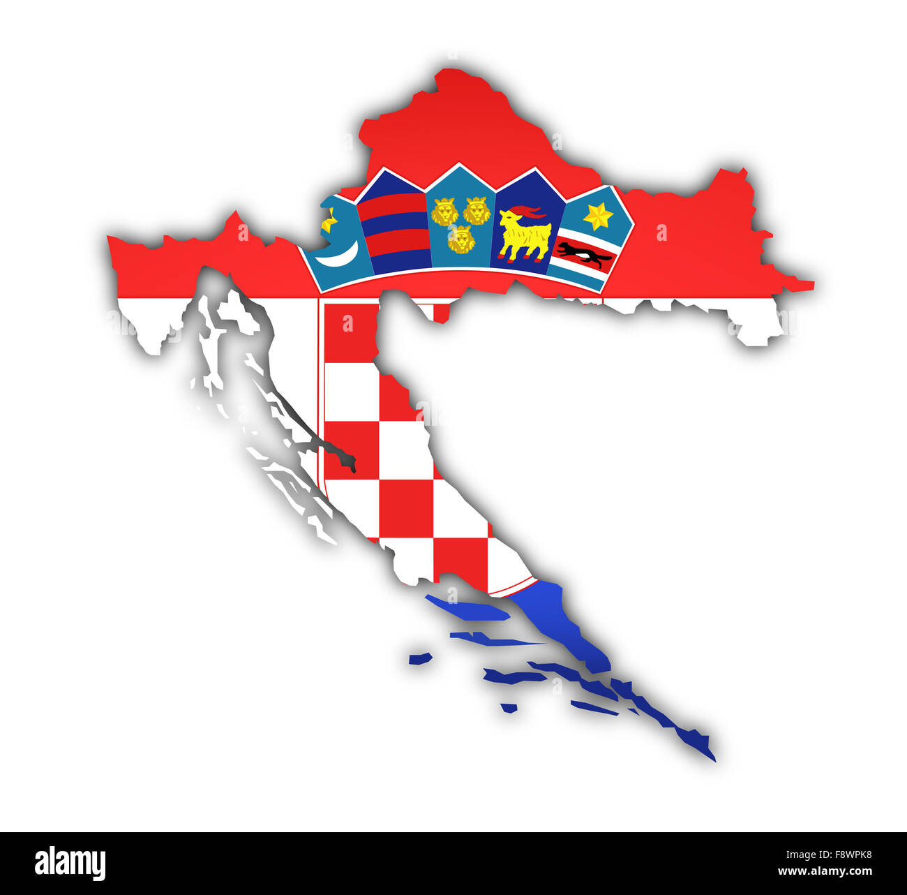 Map of croatia hi-res stock photography and images - Alamy