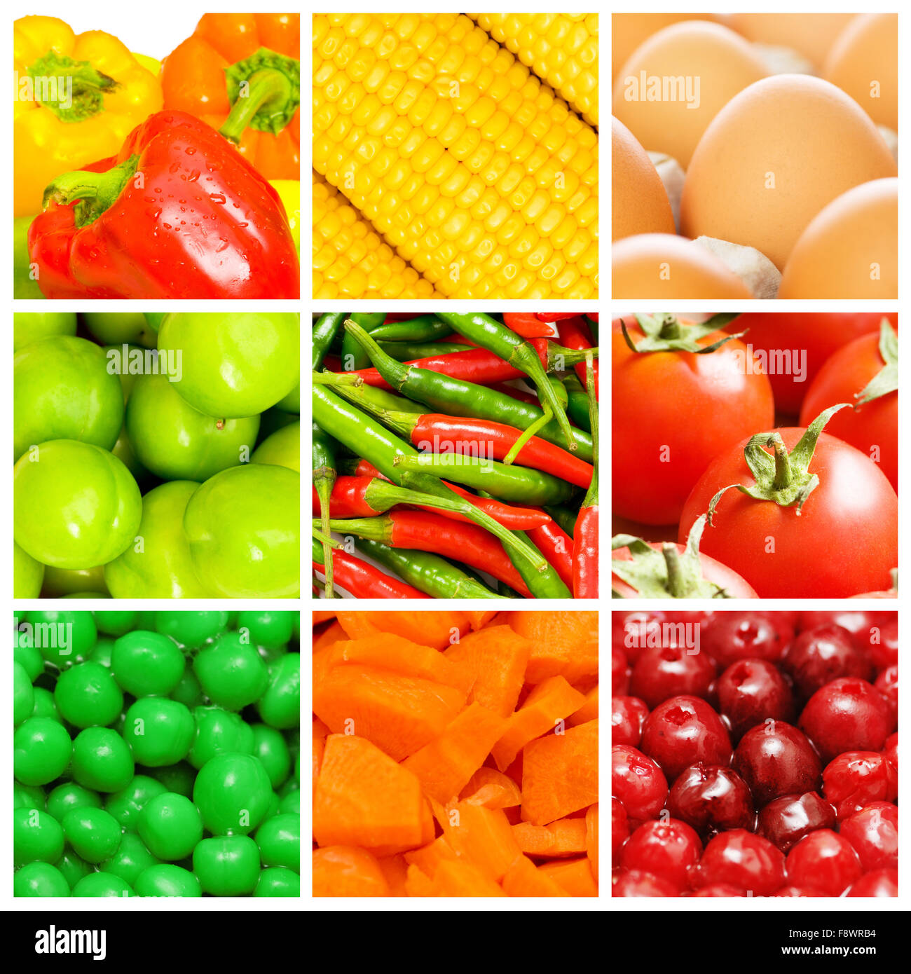 Set of various food items Stock Photo - Alamy