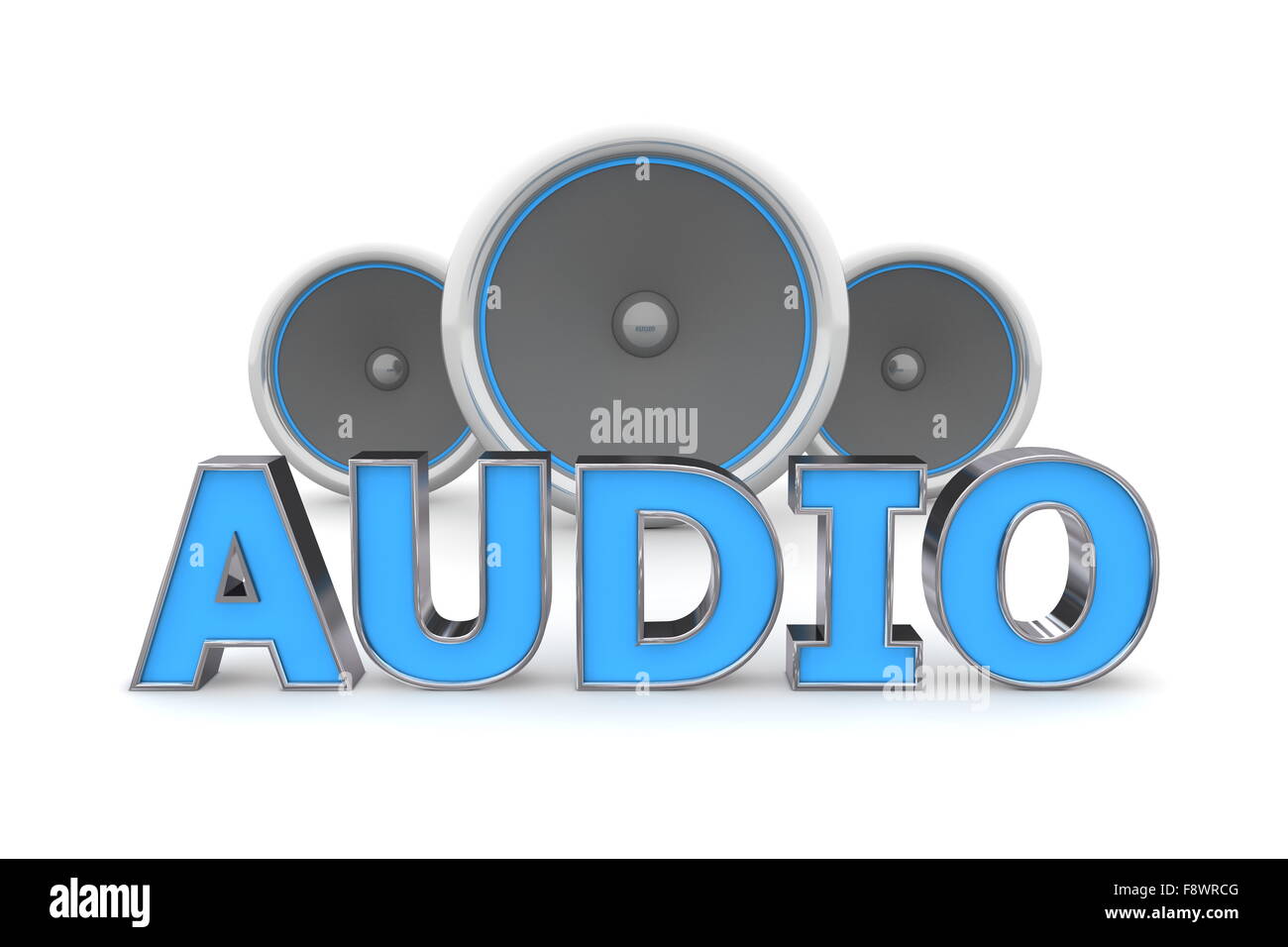 Speakers Audio - Blue Stock Photo - Alamy