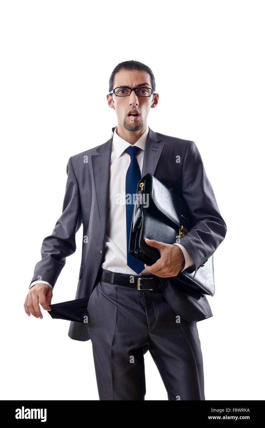 Businessman with empty pockets Stock Photo - Alamy