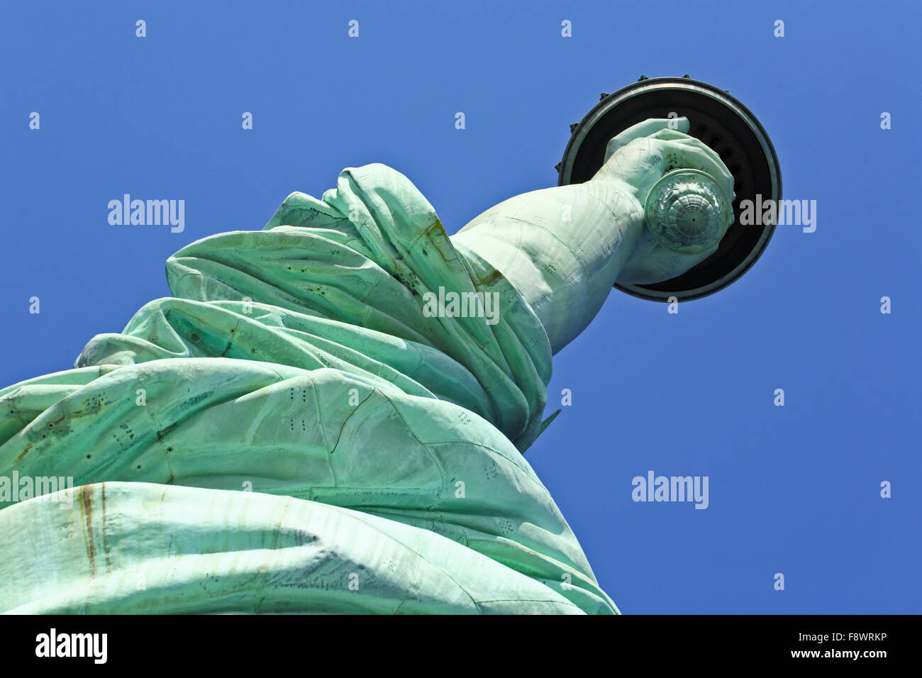 The closeup of the Statue of Liberty Stock Photo - Alamy