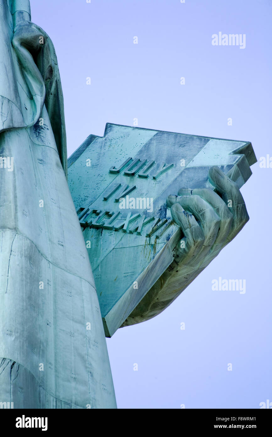 The closeup of the Statue of Liberty Stock Photo - Alamy