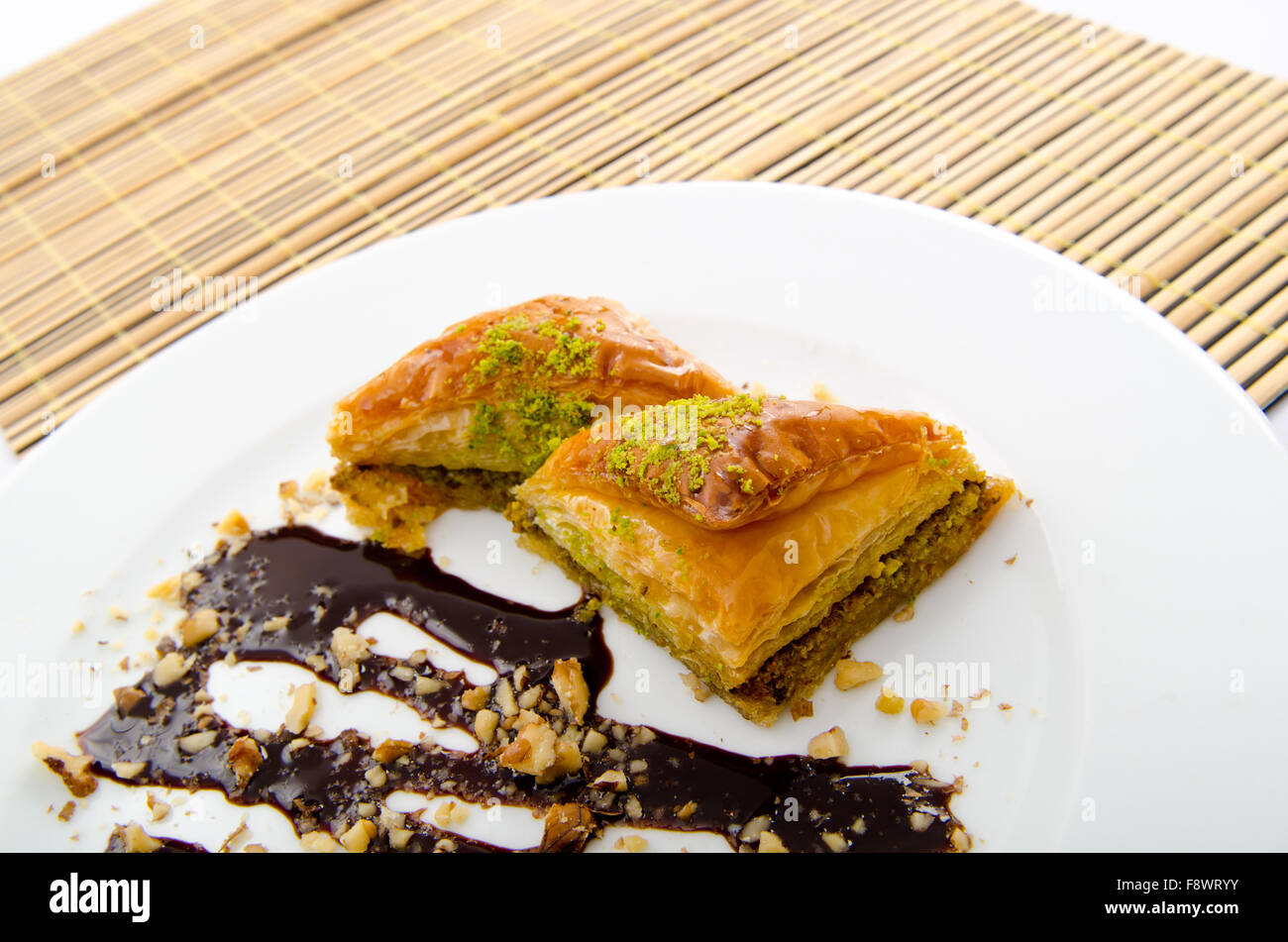 Sweet dessert in the plate Stock Photo - Alamy