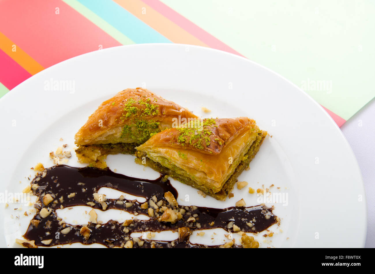 Sweet dessert in the plate Stock Photo - Alamy