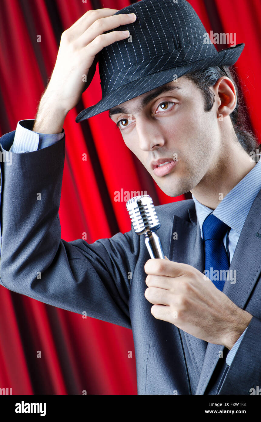 Man performing at the concert Stock Photo - Alamy