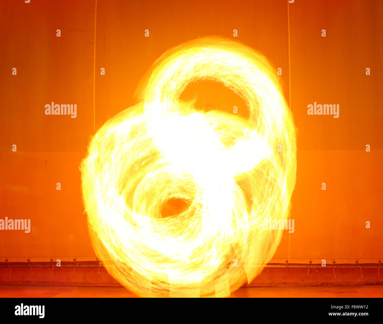 A fire show performed on stage Stock Photo - Alamy