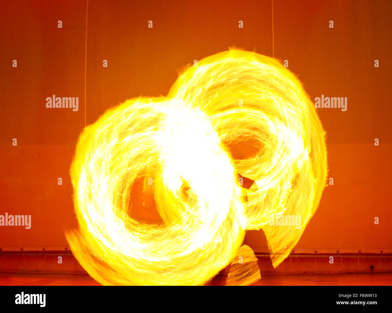 A fire show performed on stage Stock Photo - Alamy