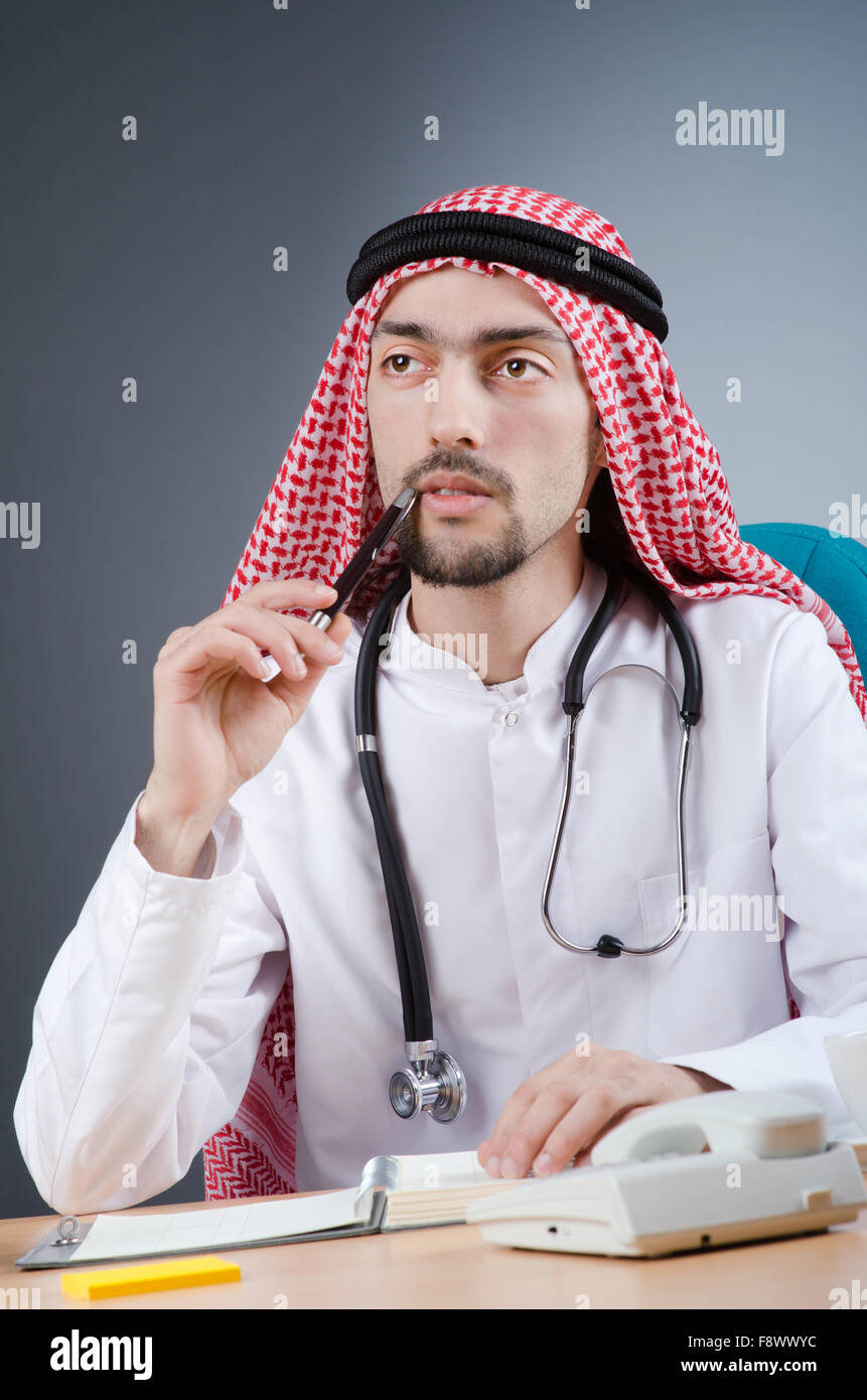 Arab doctor working in hospital Stock Photo - Alamy