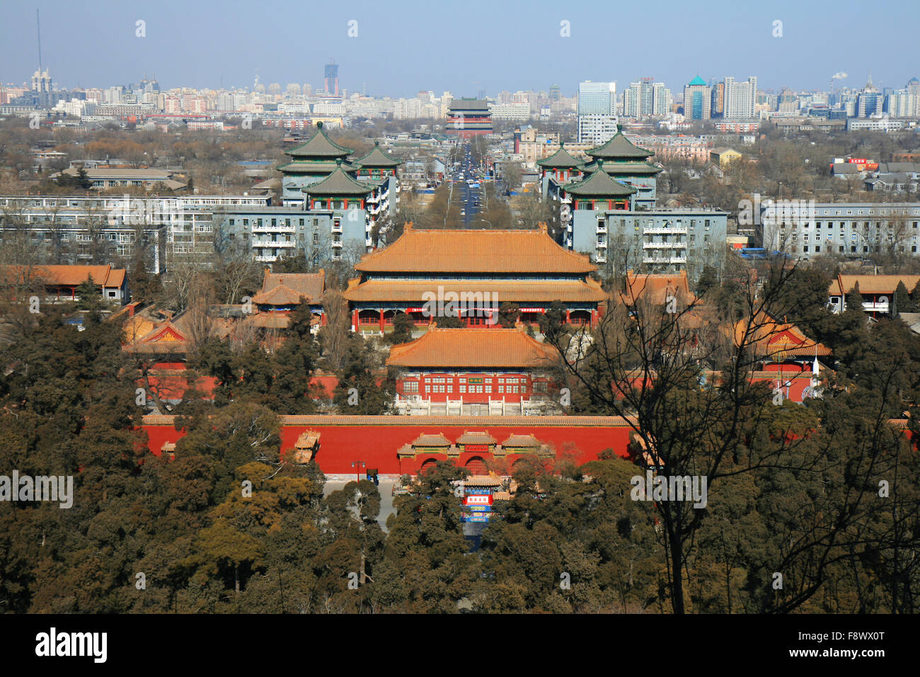 The aerial view of Beijing City Stock Photo - Alamy