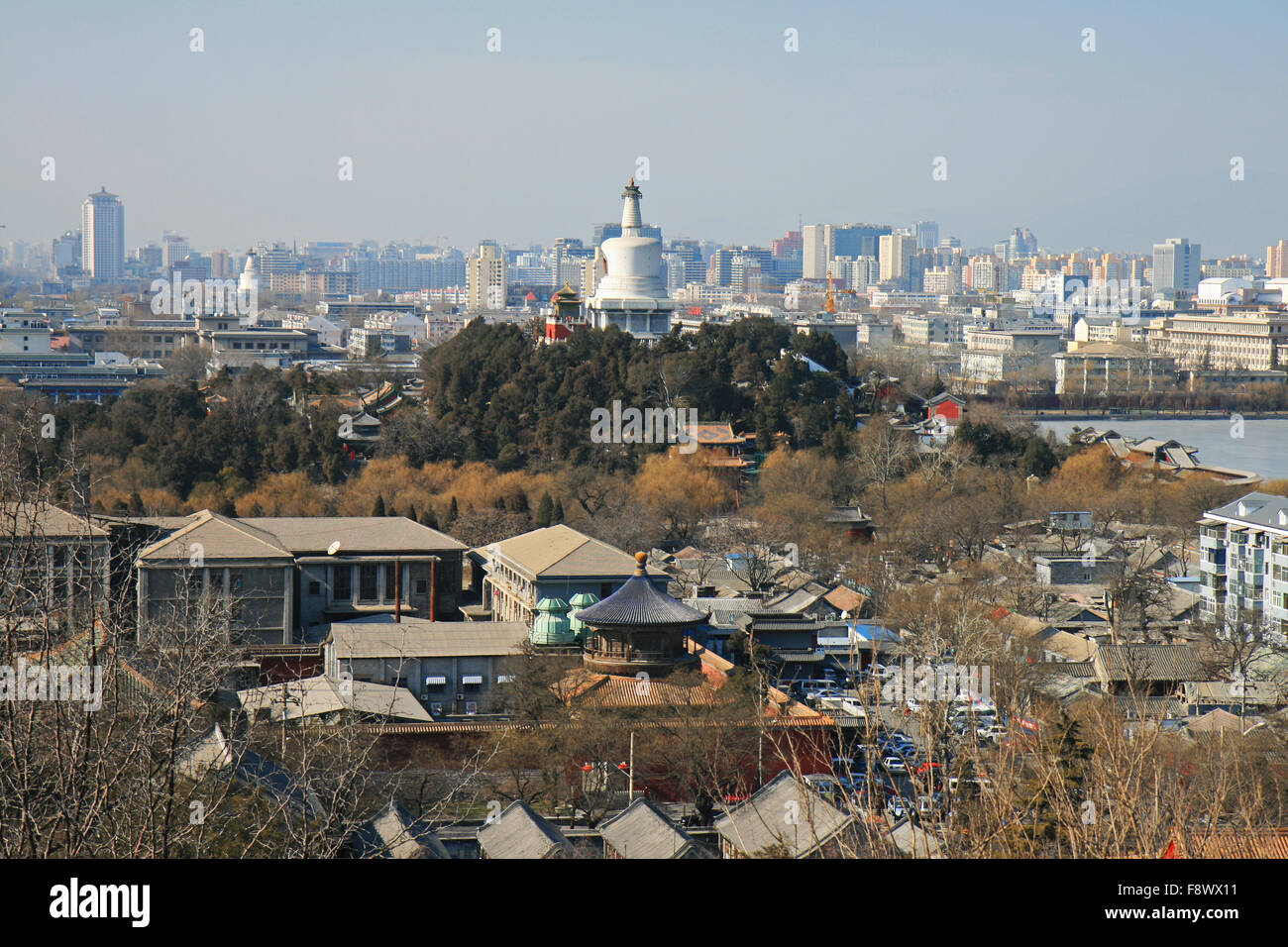 The aerial view of Beijing City Stock Photo - Alamy