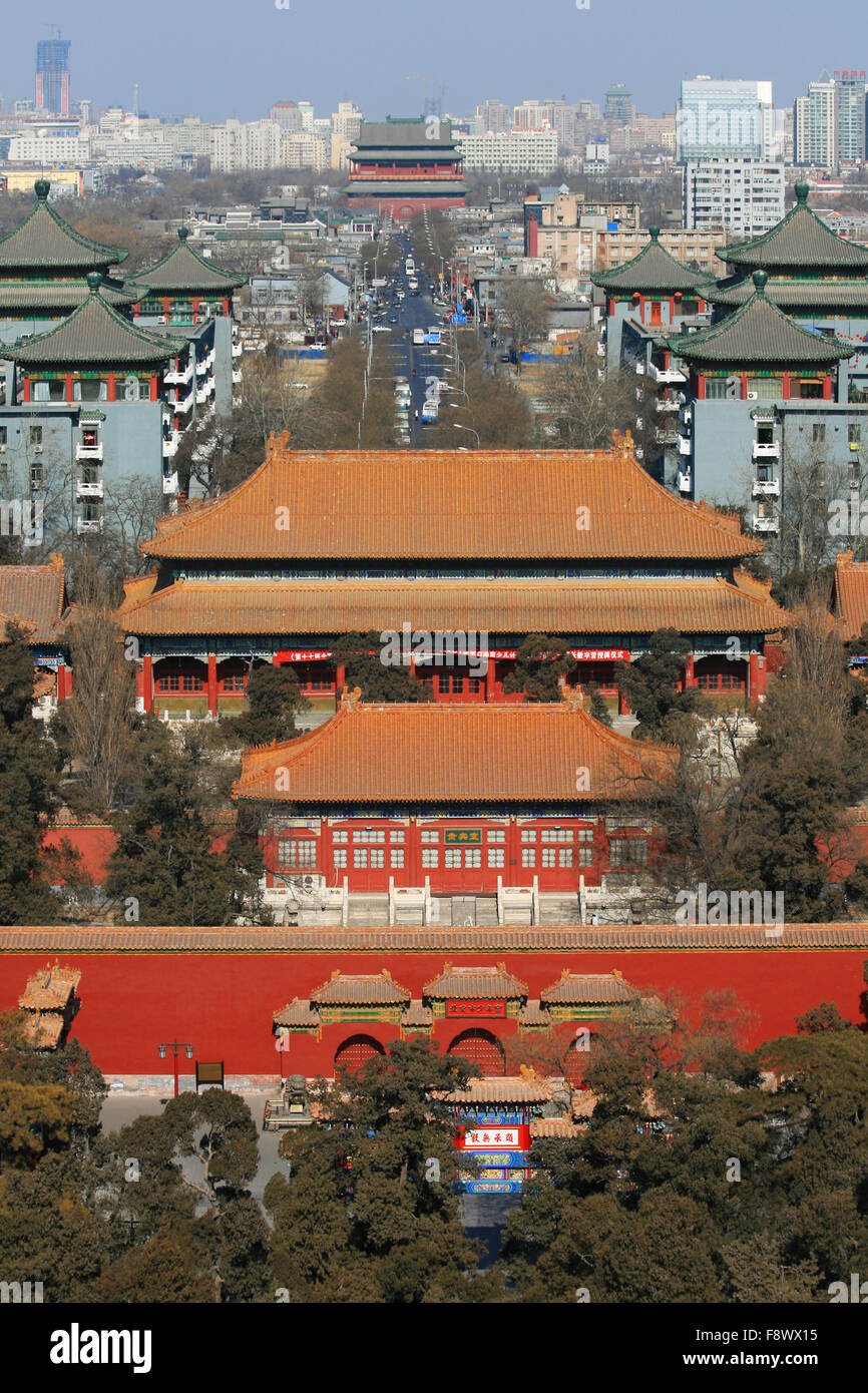 The aerial view of Beijing City Stock Photo - Alamy