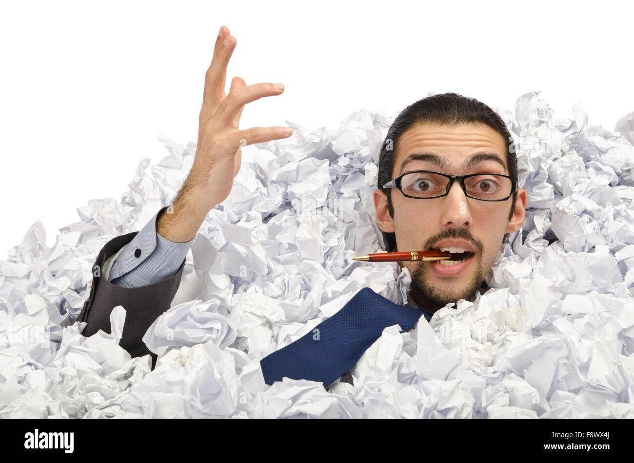 Man lots waste paper hi-res stock photography and images - Alamy