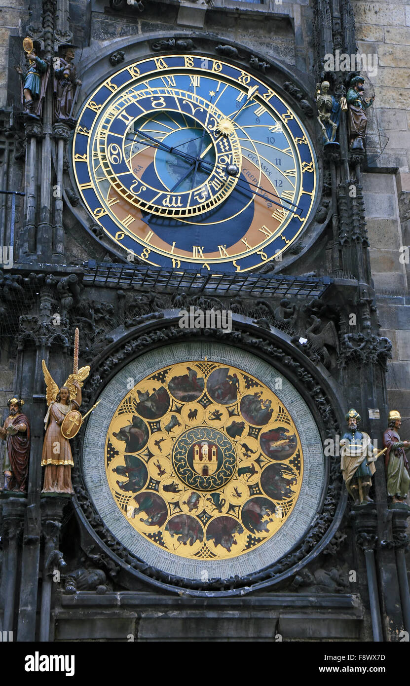 The astronomical clock Stock Photo - Alamy