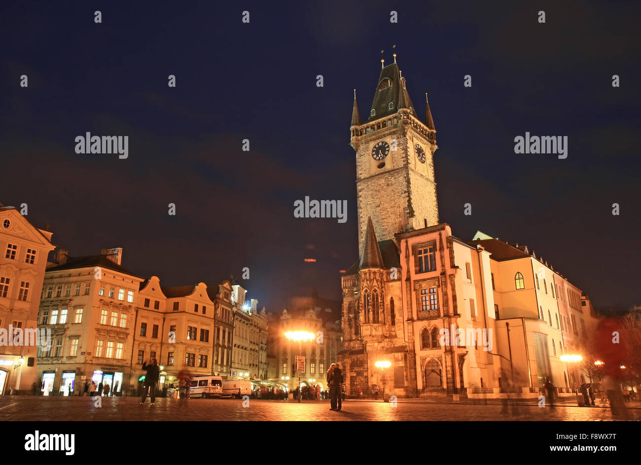 The Old Town Square at night Stock Photo - Alamy