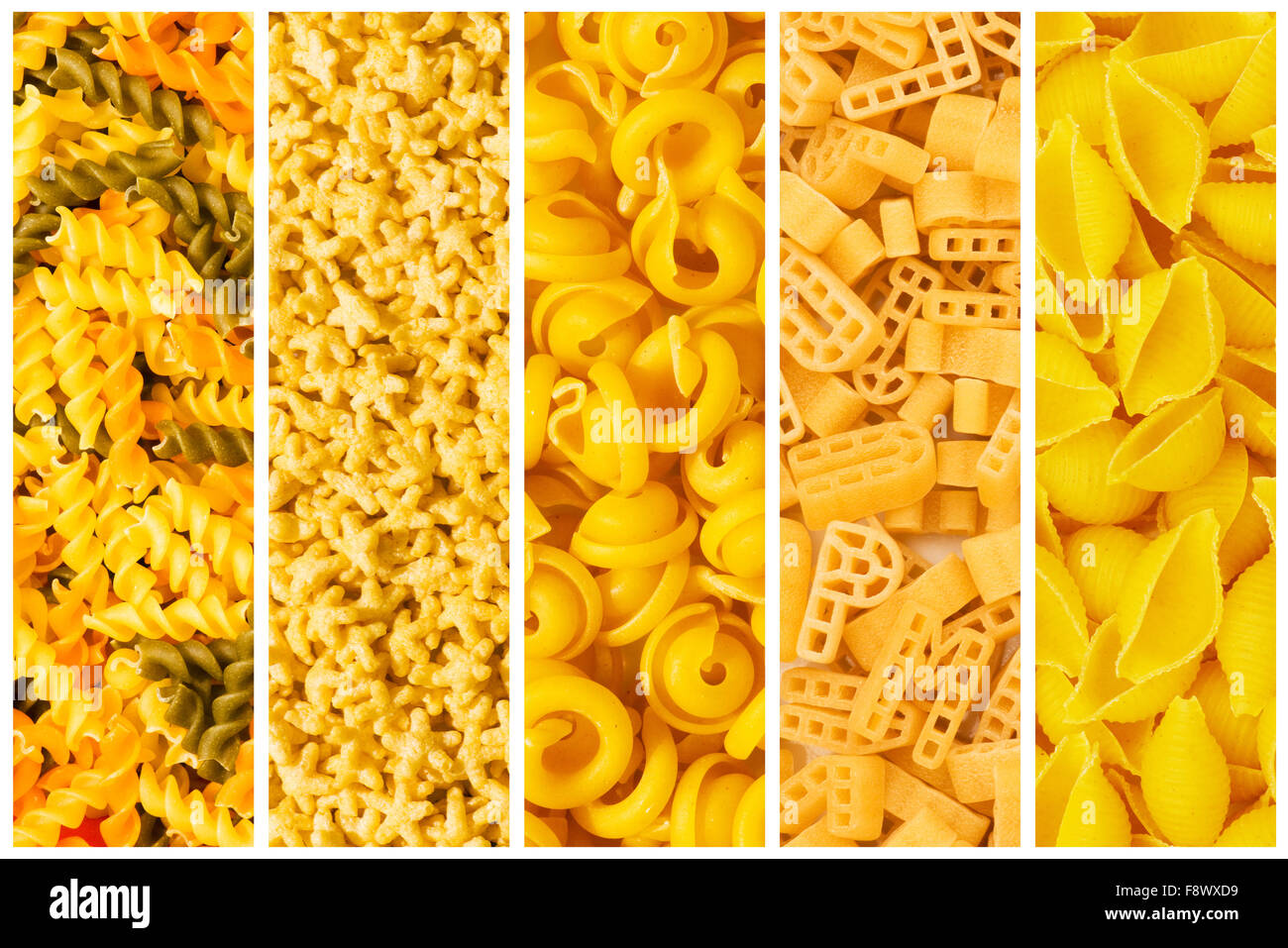 Set of various pasta backgrounds Stock Photo - Alamy