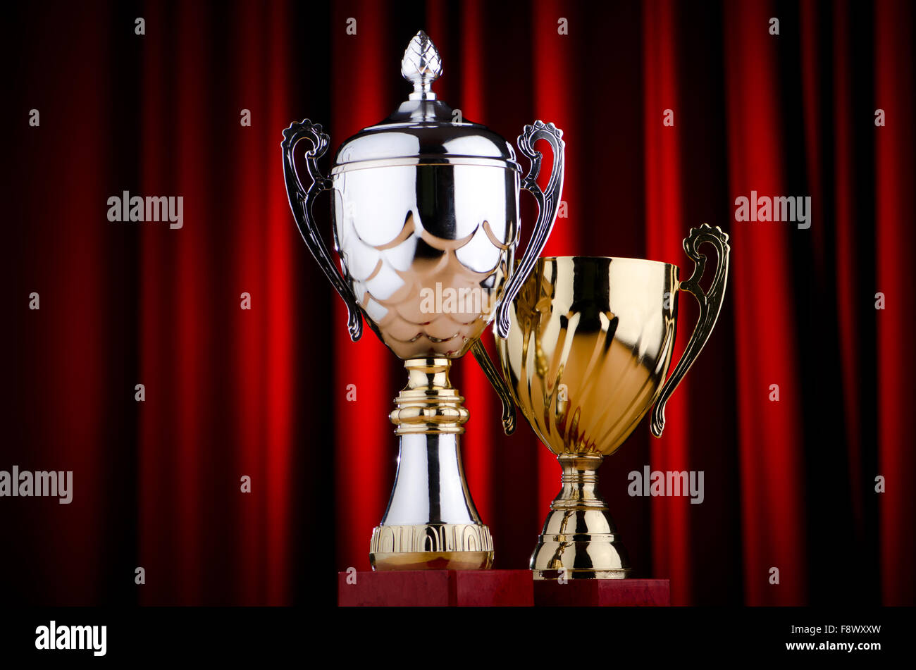 Prize cup against the background Stock Photo - Alamy