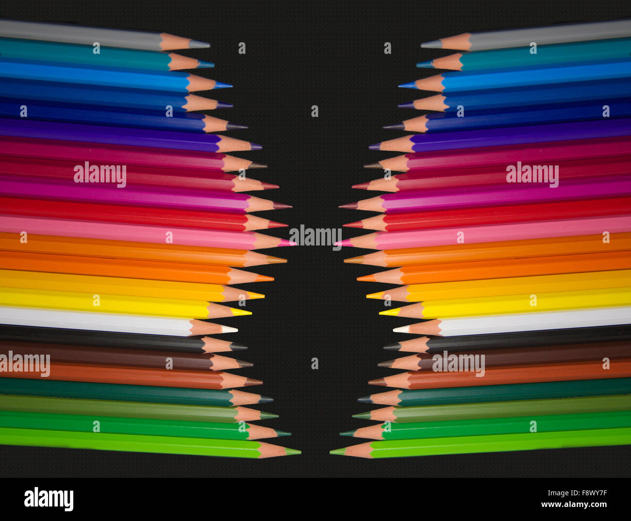 Colored pencils with black background Stock Photo - Alamy