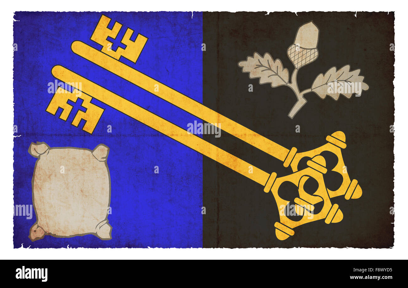 Flag of the British county Surrey created in grunge style Stock Photo ...